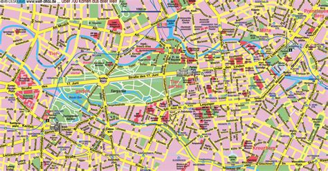 Map Of Berlin Tourist Attractions Sightseeing And Tourist Tour