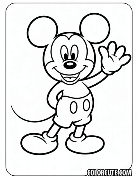Easy Mickey Mouse Coloring Pages Free Pdf Printables Color Cute