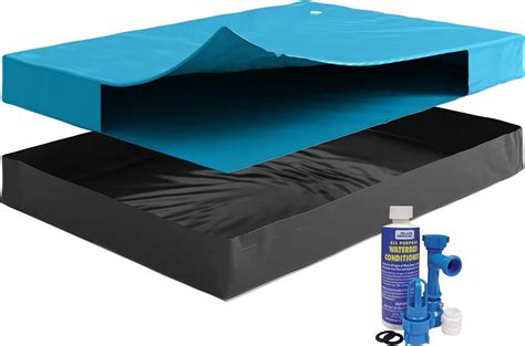 Free Flow Hardside Waterbed Bundle Includes Waterbed Bladder Stand Up Liner Fill And Drain Kit