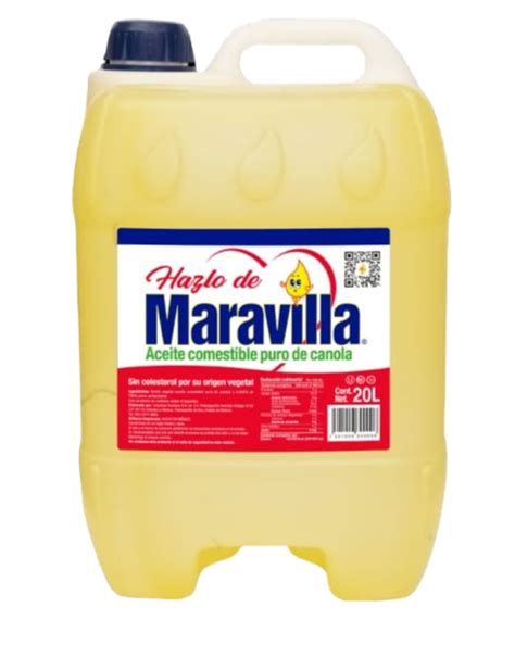 Aceite De Canola Maravilla 20 Lt Lavalencianamx