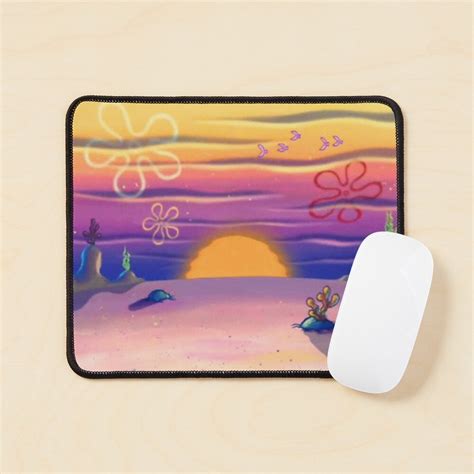 Spongebob Sunset Background Art Board Print For Sale By Sabahnaveed Redbubble