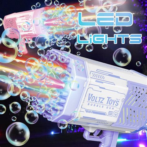 Bubble Blaster Machine Bubble Gun With 69 Holes Colorful Lights And — Voltz Toys