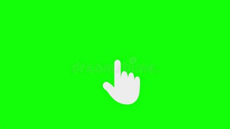Pointer Hand Cursor On Green Screen Animation Chroma Key Stock
