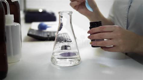 Chemical Reaction And Analysis In The Laboratory Stock Video Video Of
