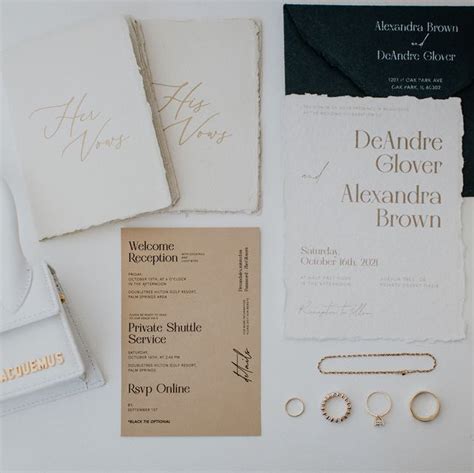 Beautiful Deckle Edge Wedding Invitations