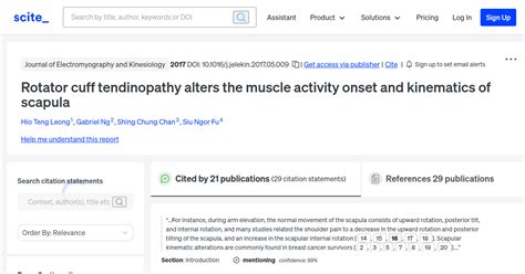 Rotator Cuff Tendinopathy Alters The Muscle Activity Onset And Kinematics Of Scapula Scite
