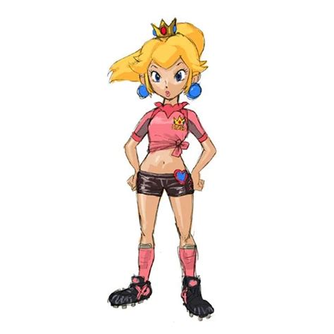 Super Mario Strikers Concept Art Of Princess Peach By Dergamer0 On