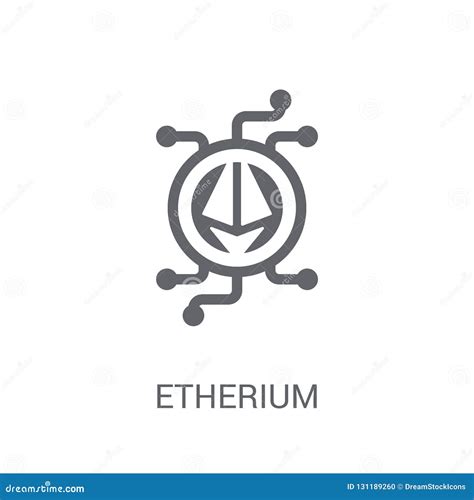 Etherium Icon Trendy Etherium Logo Concept On White Background