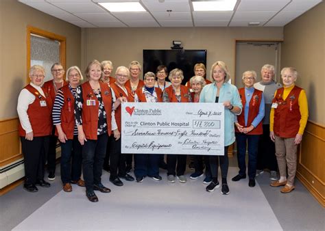 Auxiliary Cheque Presentation To The Foundation 2025 Clinton Public