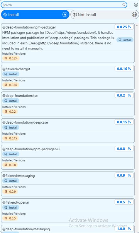 Only 15 Packages In The Packager Menu · Issue 31 · Deep Foundationnpm Packager · Github