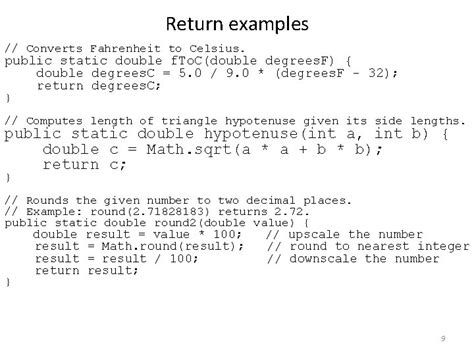 Section 3 2 Methods That Return Values Method