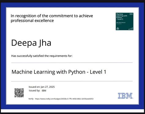 Machinelearning Python Ibm Datascience Ai Learning Badge Skills