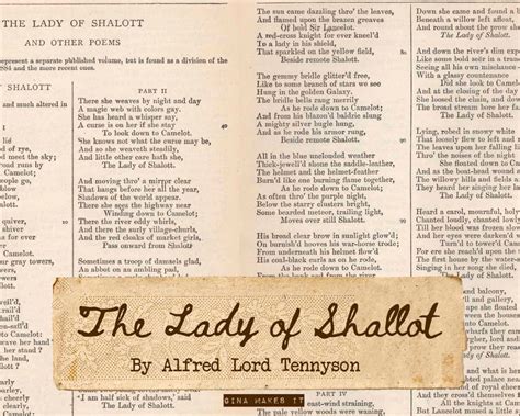 The Lady Of Shalott Poem By Alfred Lord Tennyson Digital Download