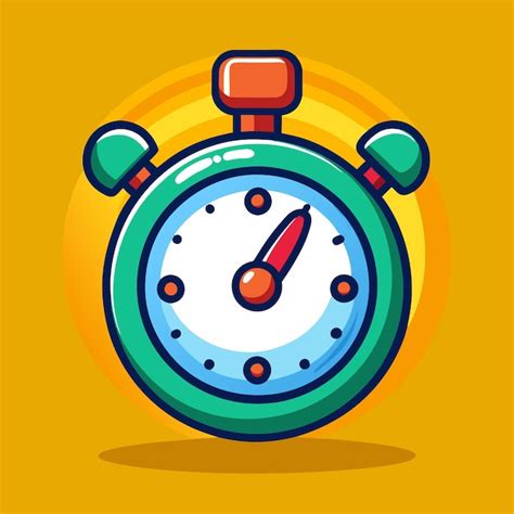 Timer De Cronómetro Vector De Dibujos Animados Icono De Ilustración De Objetos De Vacaciones