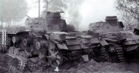 Panzermänner A Knocked Out Panzer Iii Awaits Recovery