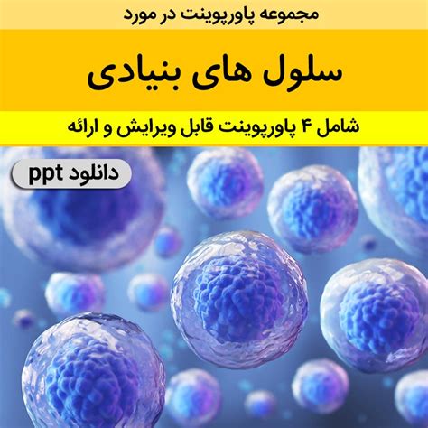 دانلود پاورپوینت در مورد سلول های بنیادی شامل 4 فایل مختلف قابل ویرایش و ارائه Ppt
