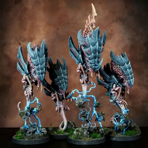 Zoanthropes And Neurothrope Of The Tyranid Hivefleet Knochenfresser