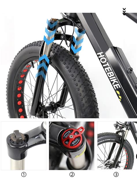 Hotebike 고효율 지방 타이어 전기 자전거 26 ″ 알루미늄 바디 서스펜션 포크 해변 눈 Ebike 전기 산악 자전거 750w 모터 48v 13ah 분리형 리튬 배터리