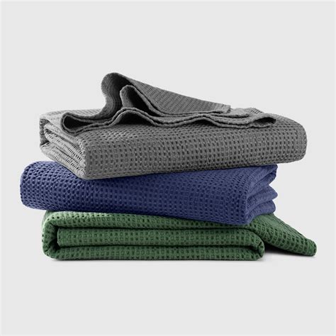 Honeycomb Waffle Throw 100 Cotton Blanket For Hospitality Standard