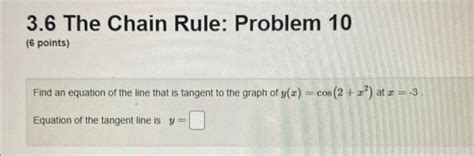 Solved 36 The Chain Rule Problem 10 6 Points Find An