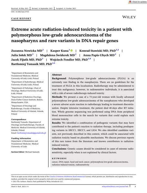 Pdf Extreme Acute Radiation Induced Toxicity In A Patient With