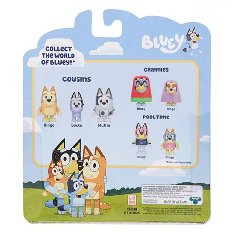 Buy Bluey Cousins Bingo Muffin And Socks 25 Figures 2 Pack Online