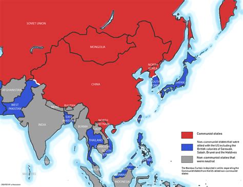 Map Of Asia Cold War