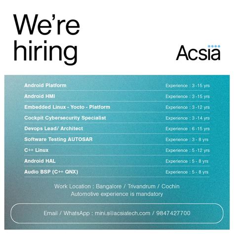 Hiringnow Applynow Softwaredevelopment Embeddedengineer Acsia