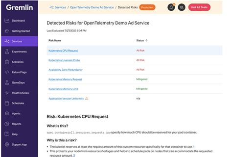 Gremlin Identifies Software Reliability Issues With Detected Risks
