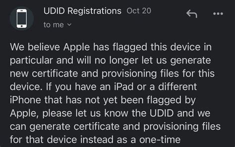 my udid got blocked by apple r sideloaded