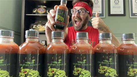 World Record Chupacabra Hot Sauce Chug Challenge 7 Bottles Youtube