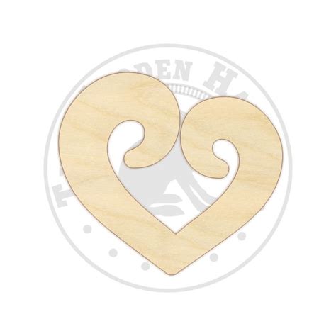 Heart Shape Cutout 170255 Unfinished Wood Various Sizes Wood