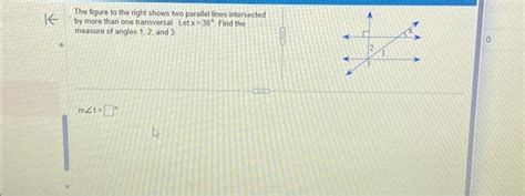 solved the figure to the right shows two parallel lines