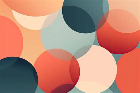 Premium Ai Image Minimalistic Abstract Background With Overlapping Circles Creating A Sense Of