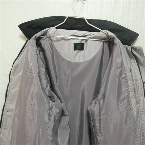 Lacoste 鋪棉外套 夾克 外套 風衣 黑 極稀有 斯洛伐克製 老品 復古 古著 Vintage Yahoo拍賣