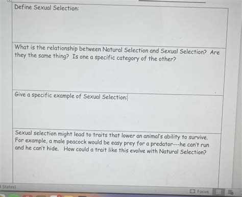 Solved Define Sexual Selection
