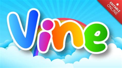 Vine Multi Colored Rainbow Lettering Text Effect Generator