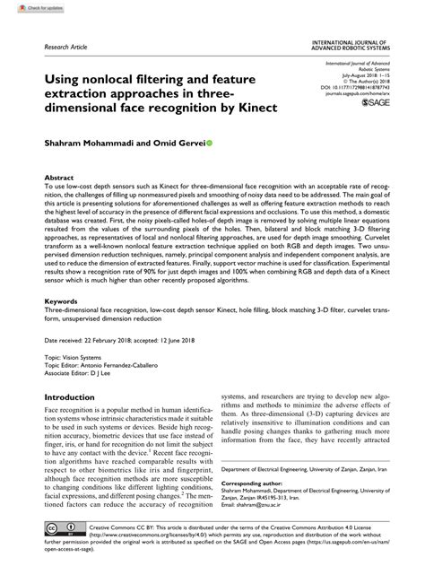 Pdf Using Nonlocal Filtering And Feature Extraction Approaches In Three Dimensional Face