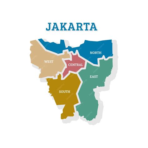 Premium Vector Map Of The Province Of Jakarta Administrative And