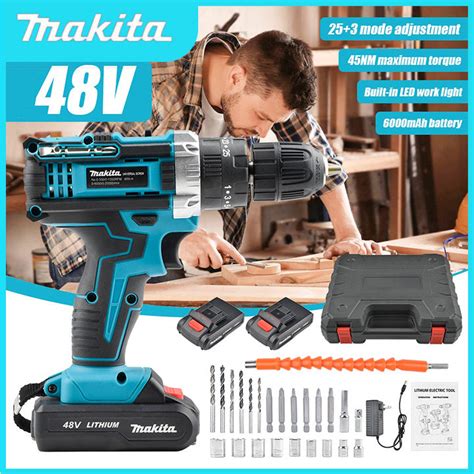 Makita Hand Electric Drill Heavy Duty 168v Cordless Power Impact Tools