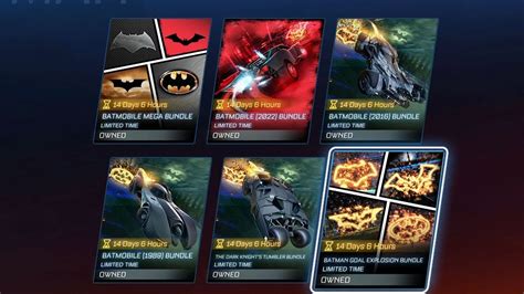 All Batmobile Bundles Are Back In The Item Shop Rocket League Update Youtube