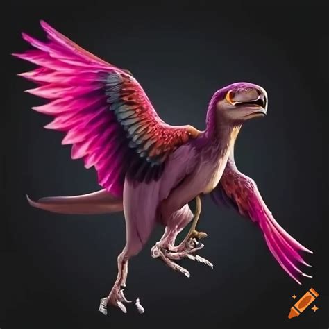 Raptor With Pink Wings On Craiyon