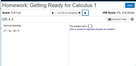 Solved Score 0 Of 1 Pt 2 Of 20 6 Complete Hw Score