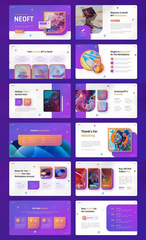 NFT Digital Marketplace PowerPoint Template In Powerpoint Powerpoint Design Templates