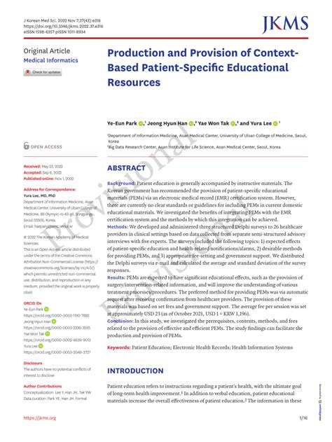 Pdf Production And Provision Of Context Based Patient Specific Educational Resources