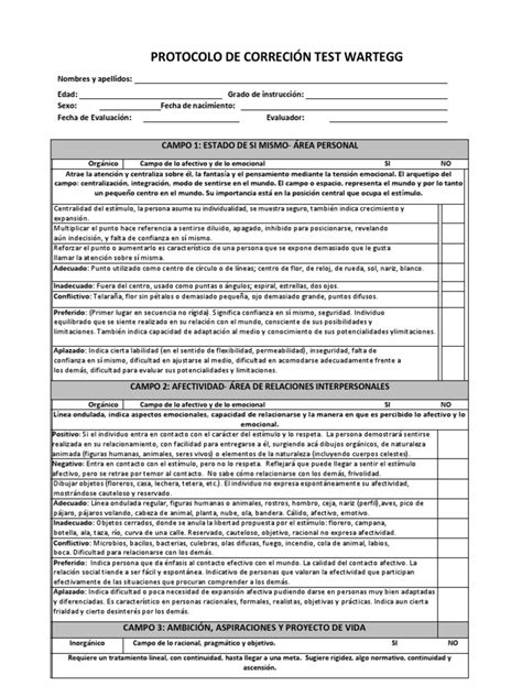 S14s2 Protocolo De Corrección Wartegg Pdf