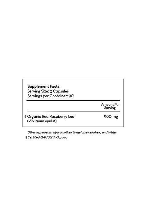 Powercaps™ Red Raspberry Leaf Craftsman Tea