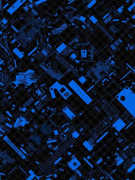 Premium Psd Discarded Computer Parts With Circuit Board Textures And