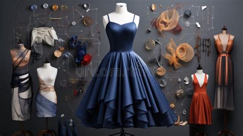 Sewing Fashion Designer Constructor Work On The Creation Of Clothes A Specialist Designs