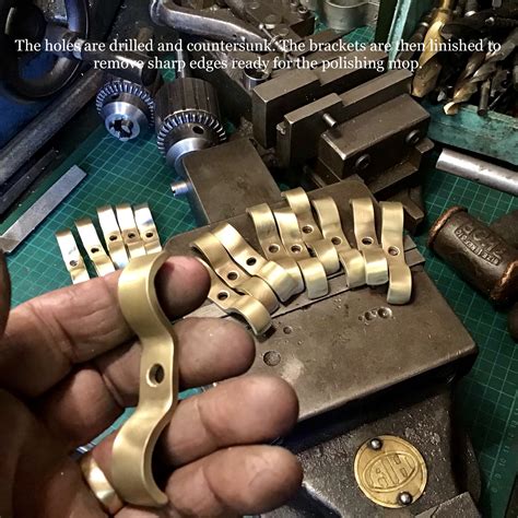 Brass Pipe Bracket 22mm Wall Mount Solid Brass Double Pipes